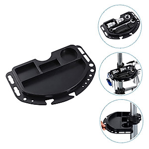 Toddmomy 1pc Repair Bike Repair Station Portable Work Bench Mechanic Tool Storage Shelves Plastic Tripod Base Stand Work Tray Portable Bike Repair Rack Bike Display Support Repair Workstand