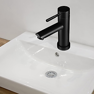 DOITOOL Basin Faucet Single Hole Bathroom Faucet Black Faucet Bath Faucet Kitchen Sink Faucet Bathtub Faucet Bath Mixer Tap Faucet for Bathtub Bathroom Tap Stainless Steel Spout