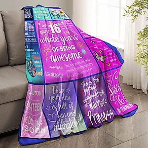 Rioa Gifts for 16 Year Old Girl, 16th Birthday Gifts for Girls, Teen Girl Gifts 16 Years Old,16 Year Old Girl Gift Ideas, 16 Year Old Gifts, Birthday Gifts for 16 Year Blanket 40" x 50"