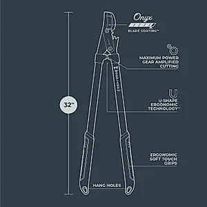 Woodland Tools Co. Super Duty 32" MaxForce Lopper – Gear-Powered Tree Cutter & Branch Trimmer for Effortless Pruning and Superior Gardening Performance