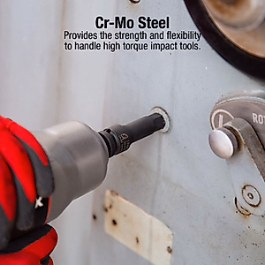 SUNEX TOOLS 2637, 1/2" Drive Master Impact Hex Driver Set, 20Piece, SAE/Metric, 1/4" - 3/4", 6mm - 19mm, Cr-Mo Steel, Dual Size Markings, Heavy Duty Storage Case, Meets ANSI Standards