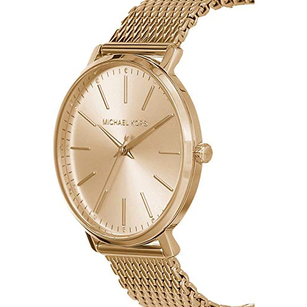 Michael Kors Women's Pyper Stainless Steel Quartz Watch with Stainless-Steel-Plated Strap, Gold, 18 (Model: MK4339)