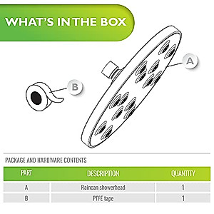Homewerks HS31-R125CH Rain Can Shower Head 8.9 Inches, Luxurious Air Infused Water Flow 2.5 GPM, Chrome Finish