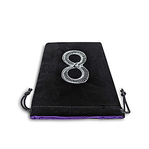 Miriyan Mystical Serpent Tarot & Dice Bag I Velvet & Satin Drawstring Pouch Ideal Size for Tarot Cards & Oracle Cards, DND, D&D, Dungeons and Dragons Accessories, Runes & Jewelry I Travel & Gift Bag