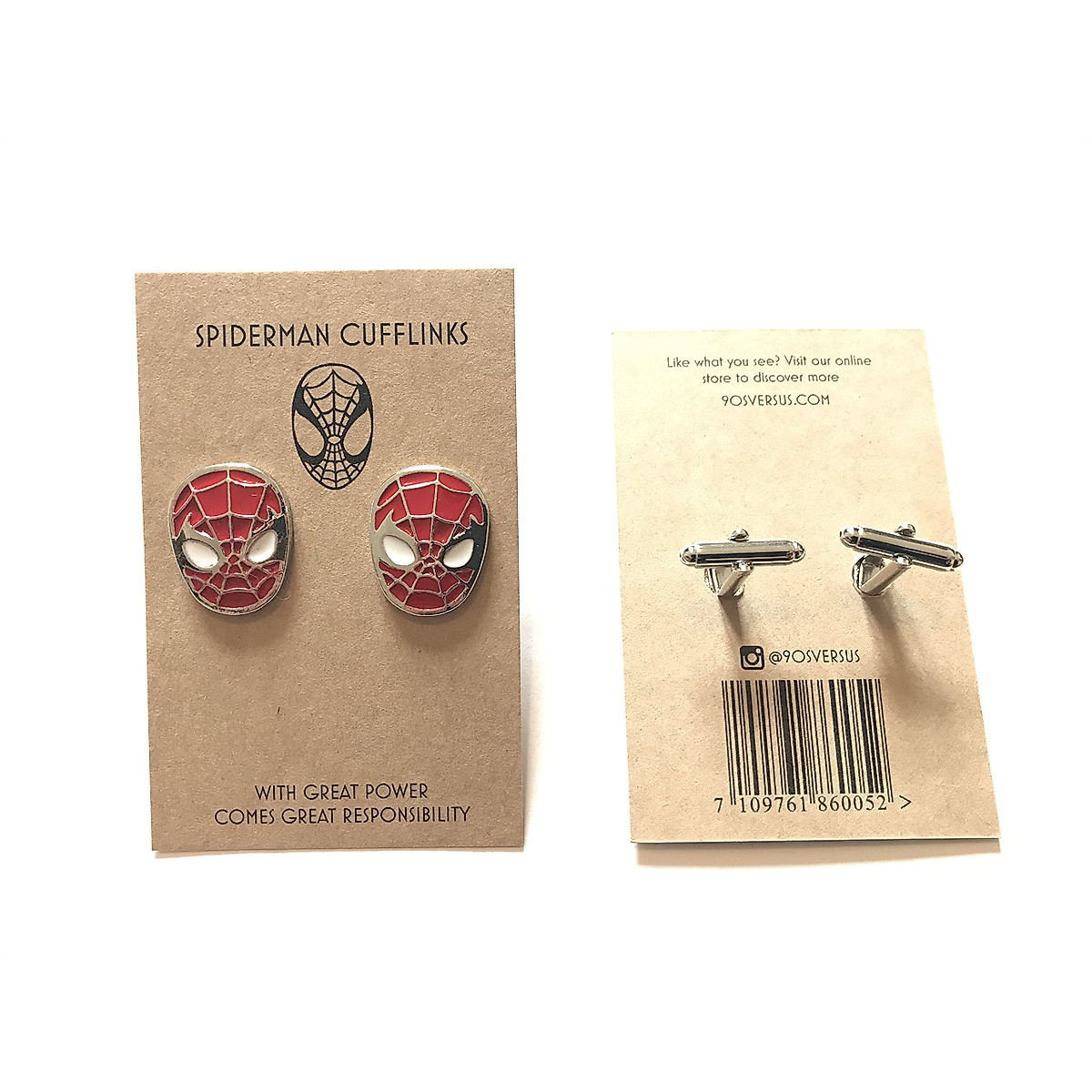 Superhero Cufflinks Wedding/Birthday Set of 5: Iron Man Spiderman Captain America Thor Hulk Marvel Collection