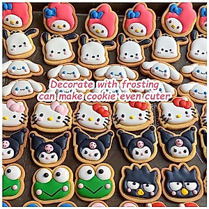 Mini Anime Cookie Cutter Set, 8 Piece Cartoon Stamped Embossed Molds for Baking Cupcake Pancake Apple Pie Pastry, Suitable for Gingerbread Frosting Decoration