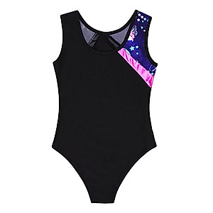 Hansber Kids Girls One Piece Sleeveless Leotard Gymnastics Dancewear Ballet Dance Bodysuit Costume Pink 8