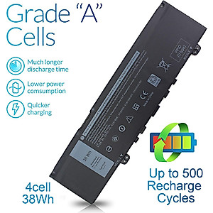 38WH 39DY5 F62G0 Battery for Dell Inspiron 13 7000 i7373 7373 7386 2-in-1 7370 7380 5370 P83G P87G P91G P83G001 P83G002 P87G001 Vostro 13 5370 039DY5 0F62G0 RPJC3 0RPJC3 F62GO -12 Month Warranty 11.4V