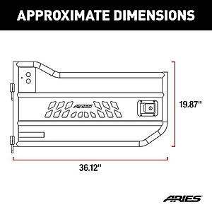 ARIES AR15009 Black Aluminum Front Jeep Wrangler JK Tube Half Doors