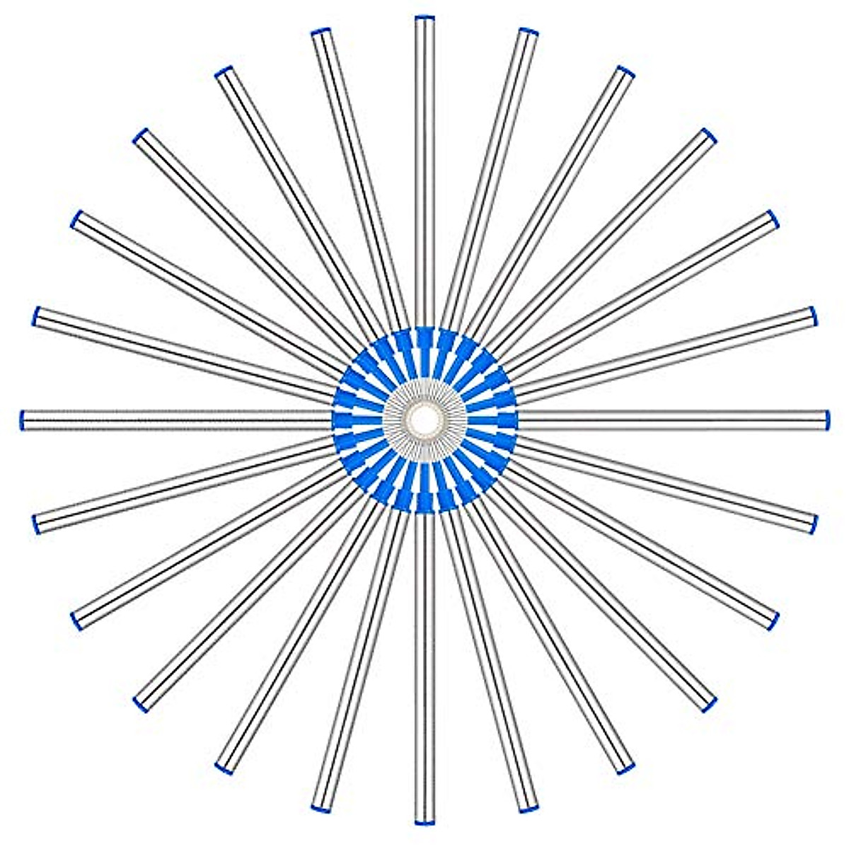 HeTaoCat Gel Rollerball Pen Refills, Roller Ball Fine Point 0.5mm, Black Ink Refill Pack of 5 - Replaceable Ballpoint Pen Refills Medium Point (Blue)