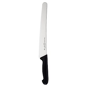 Messermeister Pro Series 10” Scalloped Round-Tip Bread Knife - German X50 Stainless Steel & NSF-Approved PolyFibre Handle - 15-Degree Edge, Rust Resistant & Easy to Maintain - Made in Portugal