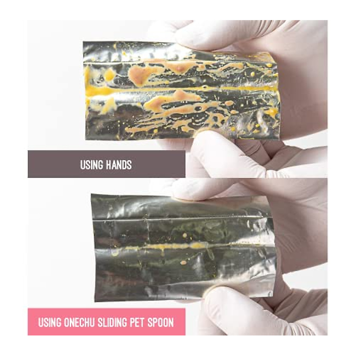 ADDY & PLUSY PHERMES ONECHU Sliding Cat Strip Squeeze Spoon Paste Cat Snack, Liquid Snack/Cat Strip Spoon Pet Snack Spoon (Pink)