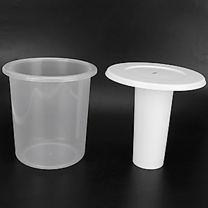 Plastic Ice Bucket, Reusable Shaved Ice Molds, Clear Ice Cup, Shaved Ice Molds, Reusable Shaved Ice Molds Cup for Ice Bucket Refillable Making Model with Lid