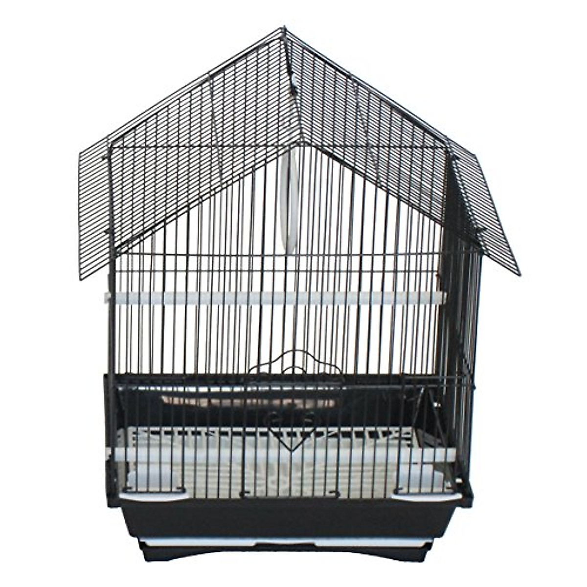 YML A1114MBLK House Top Style Small Parakeet Cage, 11" x 9" x 16"