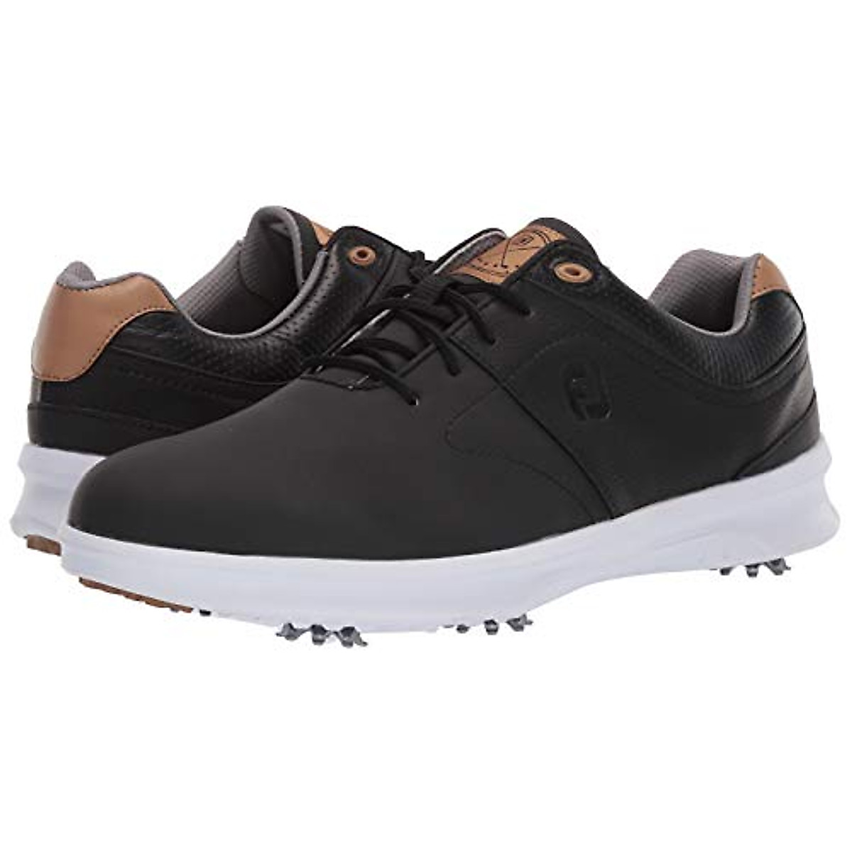 FootJoy Men's Contour Series Previous Season Style Golf Shoes, Black, 8 W US