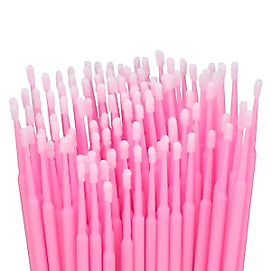 G2PLUS 500PCS Cotton Swabs, Disposable Micro Applicators Brush for Makeup and Personal Care Cosmetic Brush, Micro Swabs for Eyelash Extensions, Nails, Eyeliner (Head Diameter: 2.0mm)