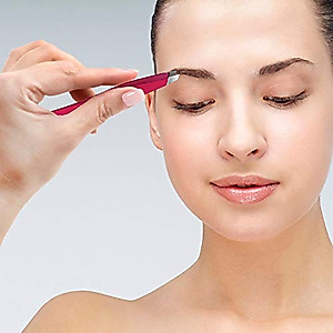 ecoed Nail Clippers Set, Thick Nails Cutter Manicure Set with Tweezer Set and Pointed Hair Removal Tweezers for Eyebrow Plucking & Nail Trimming PINK