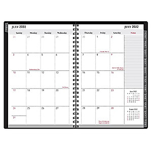 Office Depot® Brand Weekly/Monthly Academic Planner, 5" x 8", 30% Recycled, Black, July 2022 to August 2023