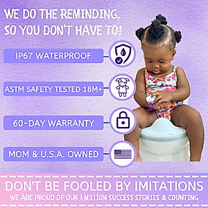 Potty Watch for Kids Potty Training - Potty Training Watch with 3 Fun Flashing Lights and Music - Water-Resistant Watch - Potty Watch Remind Kids Every 30, 60 or 90 Minutes - Purple