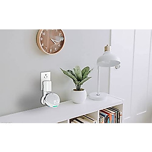 C YECEN Echo Dot 4th Generation Wall Mount Holder Outlet Hanger, Space-Saving Echo Dot Holder (White)