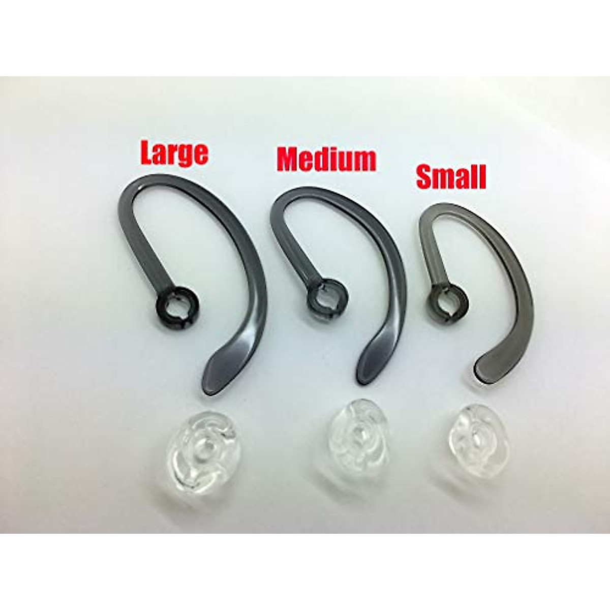 Premium Replacement Earbuds Ear Tips + Ear Hook Loops + Foam Spare + Earpads Fit Kit for Plantronics CS540 Savi W440 W740 W745 WH500 EarLoops EarHook Ear Bud Sleeve Part (Mixed S/M/L)