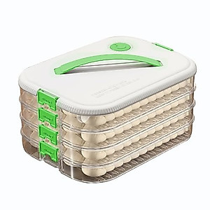 KFHFGVSFFF 4-Layer Food Storage Containers with Lids Storage Box Fridge Bacon Container for Refrigerator Stackable Food Storage Boxes with Lid Cheese Keeper Box for Fridge for Turkey Pantry Lunch