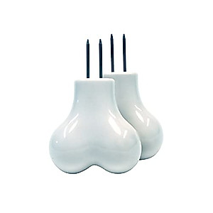 Treasure Gurus Stainless Steel Bone Shaped Handle Corn Cob Holders 2 Prong Novelty BBQ Skewer Fork Picnic Utensil