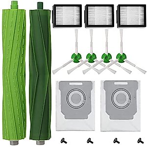 DLD Replacement Parts for iRobot Roomba j7(7150) j7+ (7550) i3(3150) i3+(3550) i4 i6 i6+(6550) i7(7150) i7+(7550) i8 i8+ Robot,2 sets Roller Brushes,6 Filters,6 Side Brushes,2 Dust bags