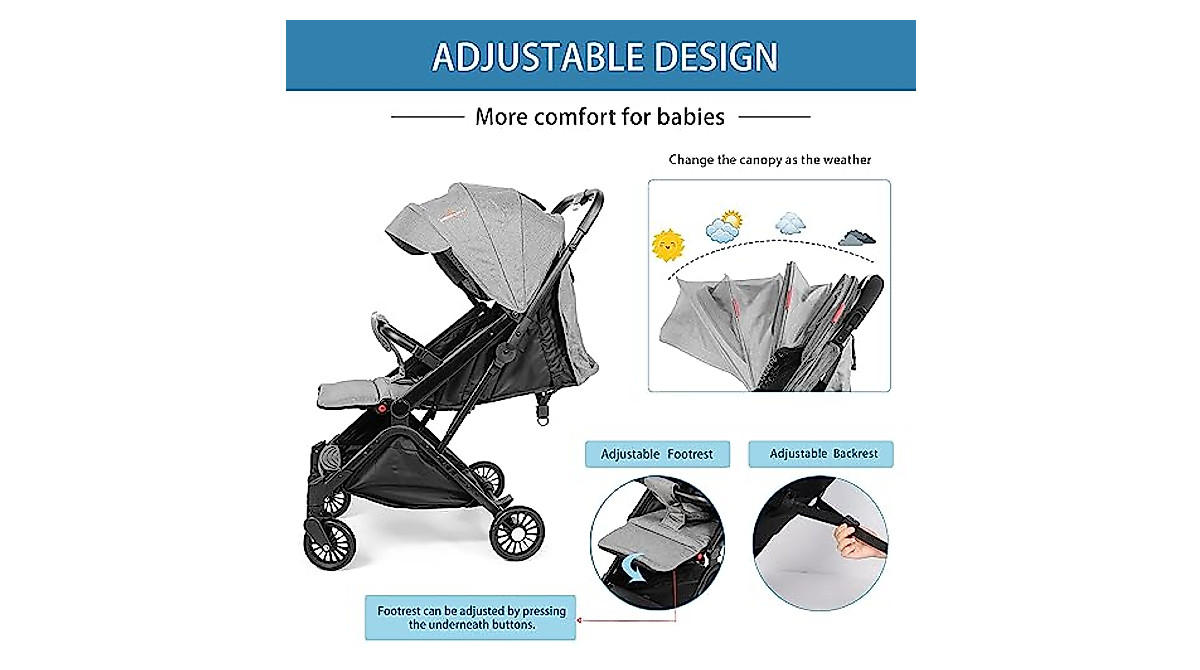 COLOR TREE Lightweight Foldable Travel Stroller