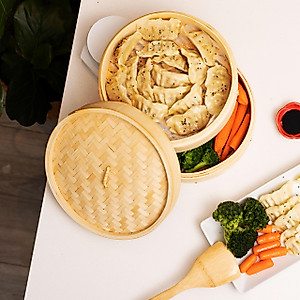 Joyce Chen Steamer, Bamboo, Tan