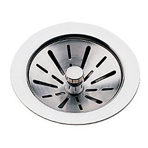 Elkay LK35 3-1/2" Drain Fitting with Type 304 Stainless Steel Body, Strainer Basket, and Tailpiece