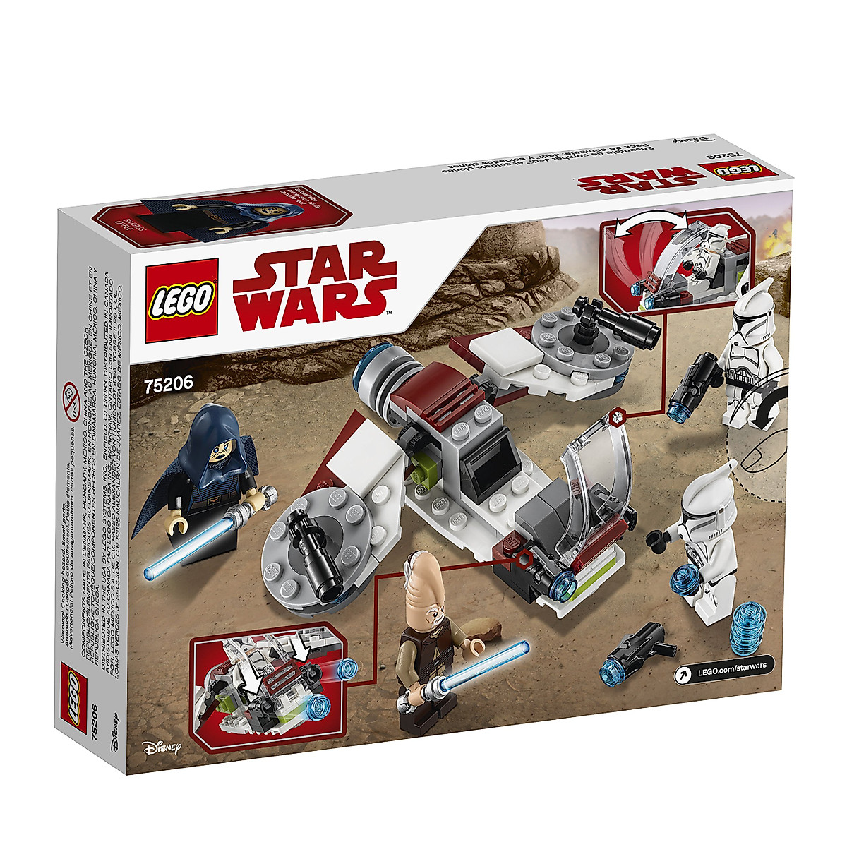 LEGO Star Wars Jedi & Clone Troopers Battle Pack 75206 Building Kit for 72 months to 144 months (102 Pieces)