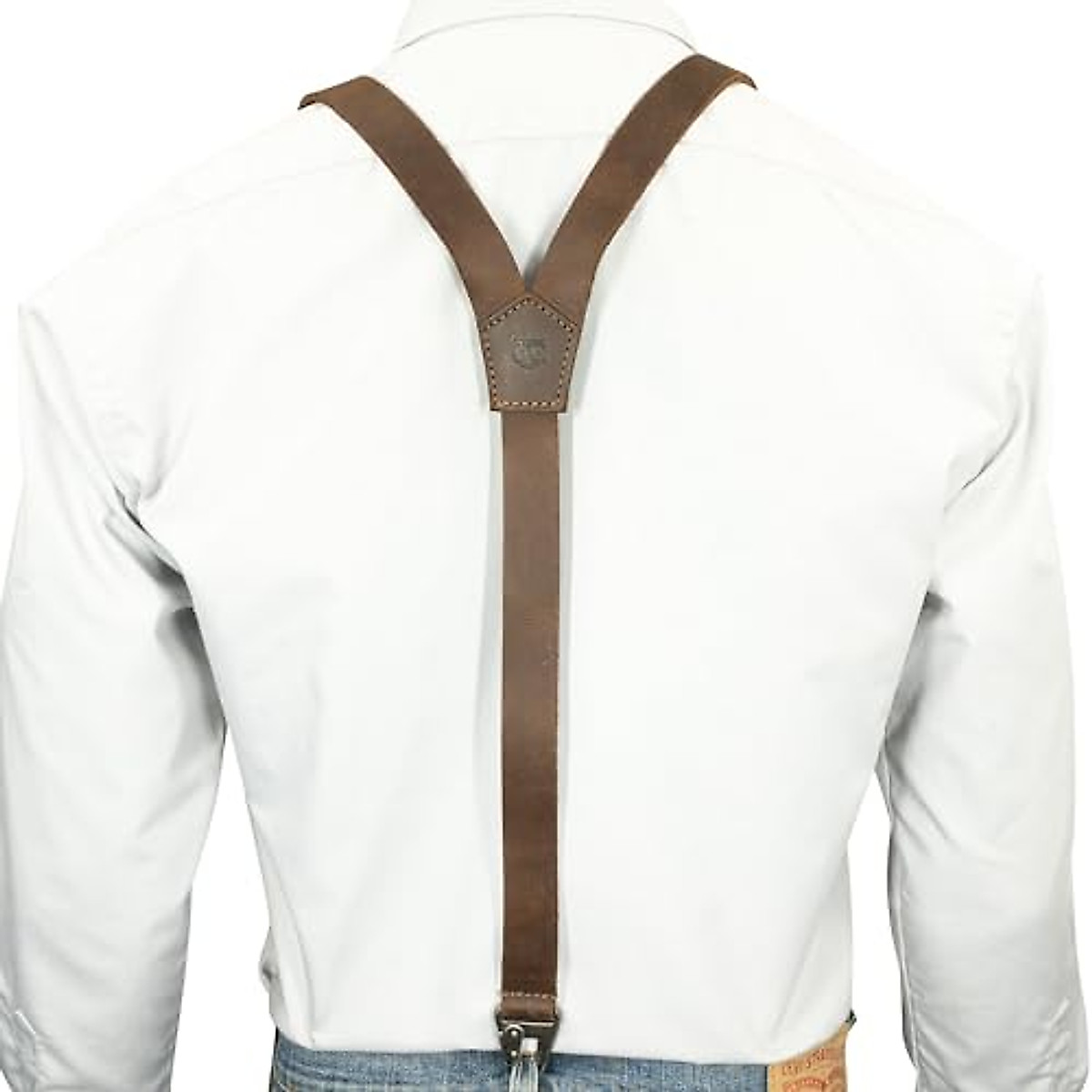 Hide & Drink Leather Y Suspenders (Medium 5 ft. 3 in. to 5 ft. 9 in.) :: Bourbon Brown