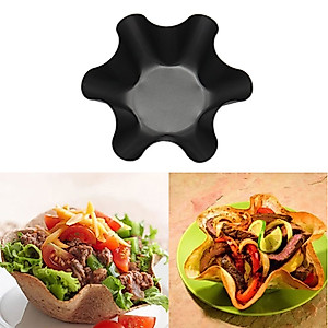 EKDJKK Taco Salad Bowl Maker Molds, 4 Packs Non Stick Carbon Steel Baking Bowls Tortilla Bowl Maker Shell Pans Taco Shell Maker, 16.5x7.5x6cm