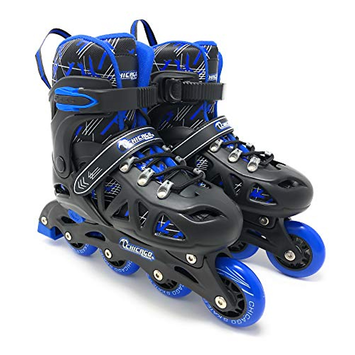 Chicago Skates Training Set Black/Blue MD (1 Little Kid - 4 Big Kid)