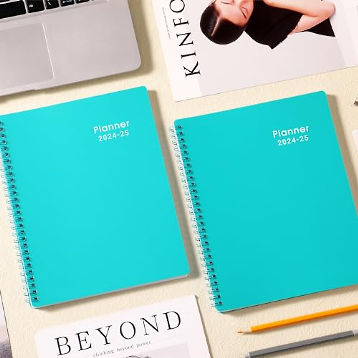 2024-2025 Planner - Weekly and Monthly Planner 2024-2025, Jul 2024 - Jun 2025, 8'' x 10'', 2024-2025 Planner, Twin-Wire Binding, Thick Paper, Flexible Cover - Lake Green