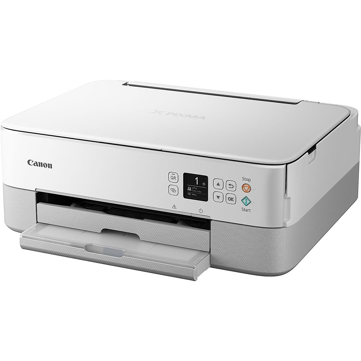 Canon PIXMA TS5320 All in One Wireless Printer, Scanner, Copier with AirPrint, White, Works with Alexa