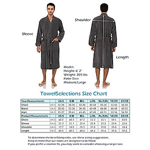 TowelSelections Mens Robe, 100% Cotton Luxury Bathrobe, Soft Terry Cloth Towel Robe for Men Large/X-Large White