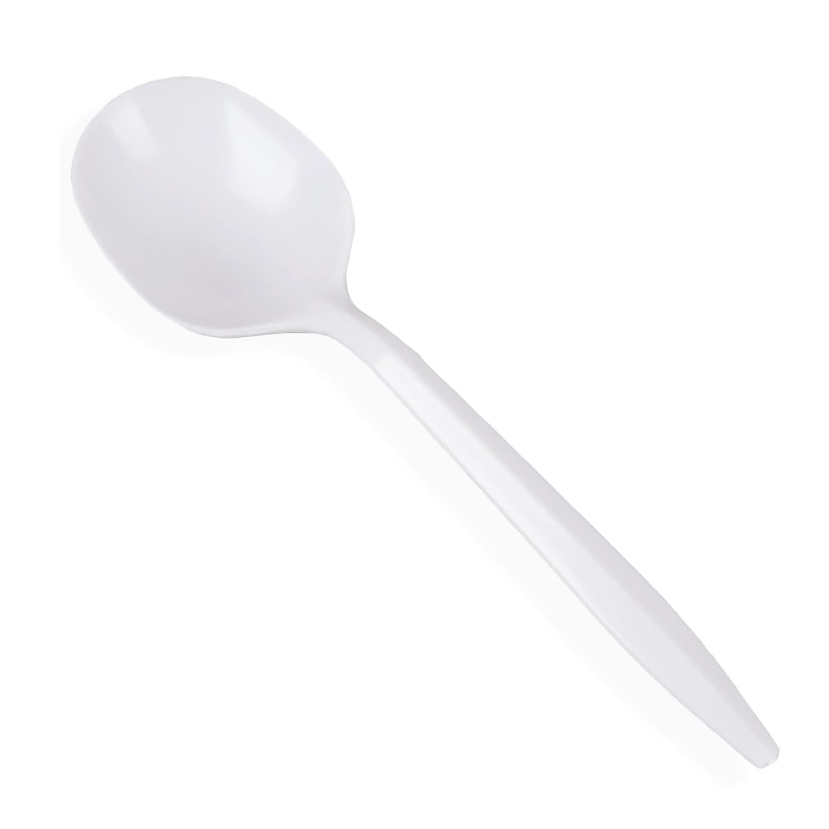 Pantry Value [400 Count] Lightweight White Plastic Spoons - Disposable Cutlery for Parties, Events, and Dinner (Formerly Comfy Package)