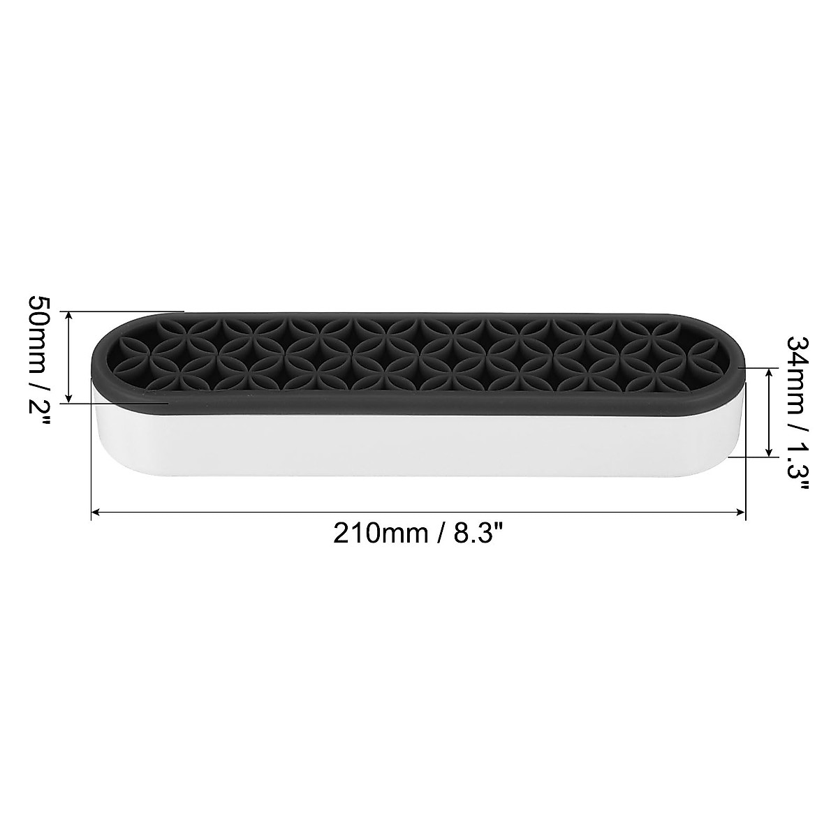 PATIKIL Diamond Painted Pen Holder, 2 Pack Silicone Makeup Brush Holder Multi-Purpose Cosmetic Storage Box Desktop Organizer for Art Craft, Black