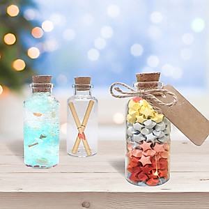 80 Pieces 20 ML Glass Bottles with Cork Stoppers Mini Small Glass Bottles, for Wedding Favors, Crafts Home Decorations