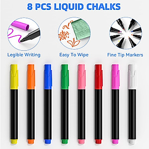 Acrylic Magnetic Calendar for Fridge, Polegas 16"X12" Clear Refrigerator Calendar, Dry Erase Fridge Calendar Whiteboard, Small Monthly Planner Schedule Board with 8 Markers Eraser