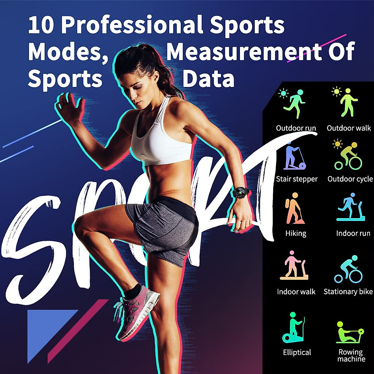 Oxsioeih Military Tactical Smart Watches for Men 1.28" 5ATM Waterproof Fitness Tracker SmartWatch for Android & iPhones with Heart Rate Blood Pressure Monitor Adults Sports Bluetooth Watch