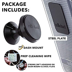 cellhelmet 360° Magnetic Dash Mount Cell Phone Holder for Car Compatible with iPhone 11 Pro Max Xs 8 7 6S Se Galaxy Note 10 Plus S10+ S20 S9 S8 | As Seen on Shark Tank