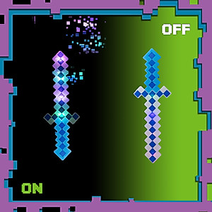 Fun Central LED Light Up Pixel 8-Bit Toy Sword for Kids (Multi, 18")