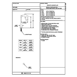Fisher 12726 Glass 14" Pedestal Filler Faucet
