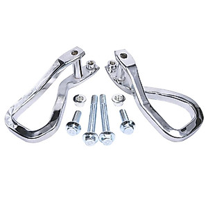 KRAZI Front Tow Recovery Hooks Chrome with Bolts