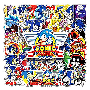 FUNNWISH 50 PCS Anime Cartoon Stickers for Water Bottle Laptop Phone Luggage Notebook Lunchbox Stickers Decals