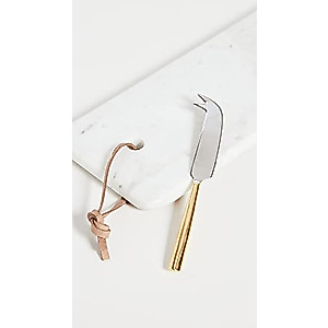 Two's Company Inc. Two's Copmany Elongated Solid Marble Serving Tray, White Marble, One Size