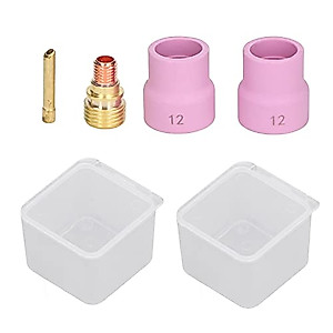 TIG Welding Accessory, Standard Design 4Pcs Welder Ceramic Nozzle Copper Wide Application Easy Installation Durable for 25 Water Cooled Weld Gun